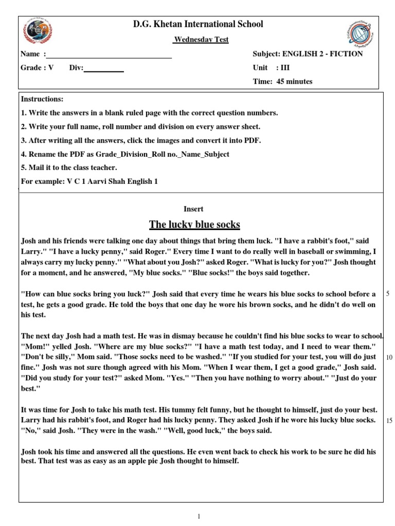 English Paper 2 Fiction | PDF | Feeling