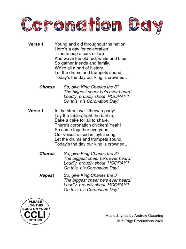 Coronation Day - lyrics | PDF