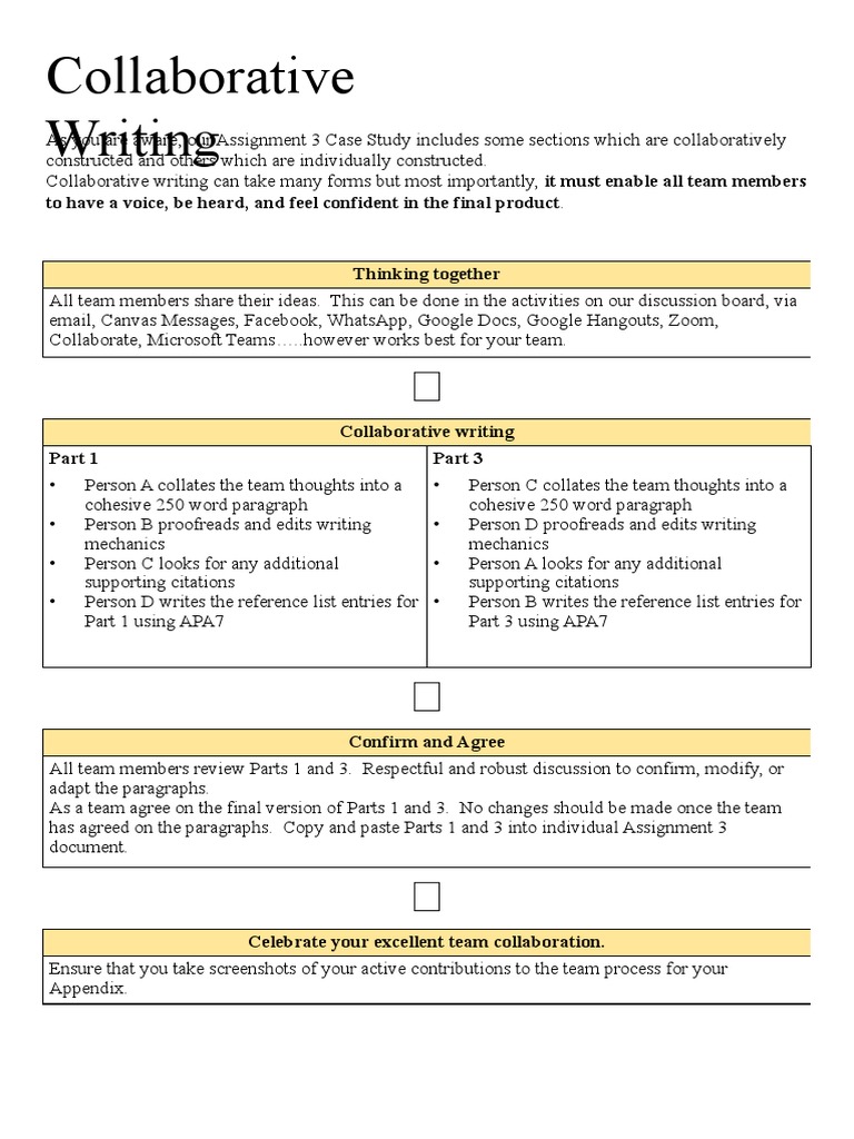 Collaborative Writing Process Guide | PDF