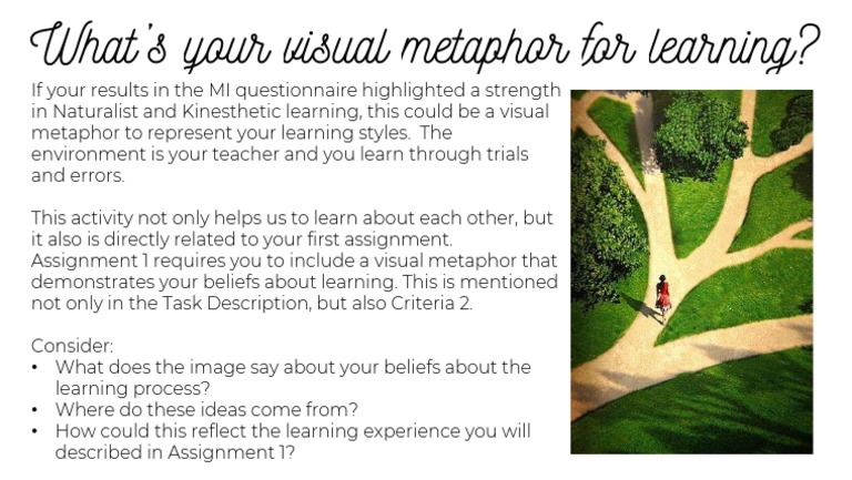 What's Your Visual Metaphor For Learning | PDF