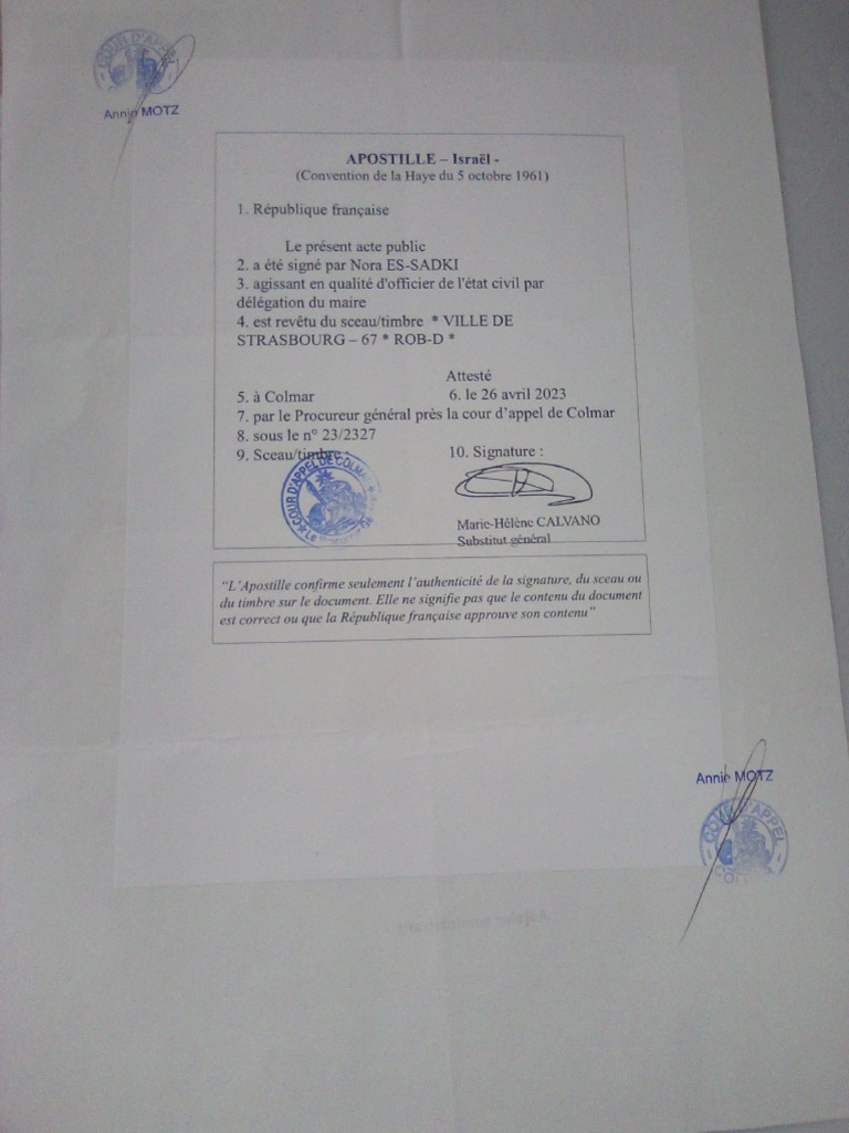Apostille Acte de Naissance (2) 21-May-2023 17-35-34 Page 1 | PDF