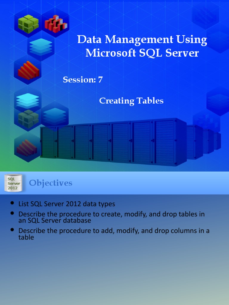 S07 Create Tables Pdf Relational Database Sql