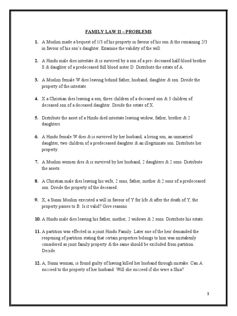 Family Law | PDF | Inheritance | Intestacy Family Law | PDF | Inheritance | Intestacy