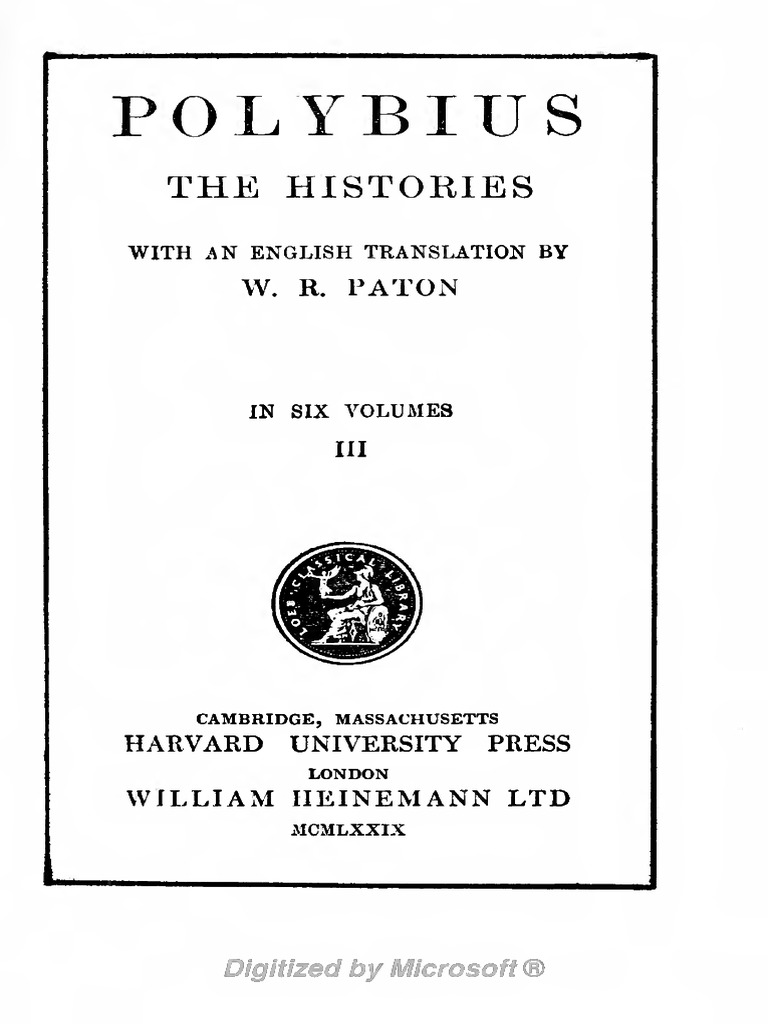 Polybius 1979 | PDF | Ancient Europe | Military Science