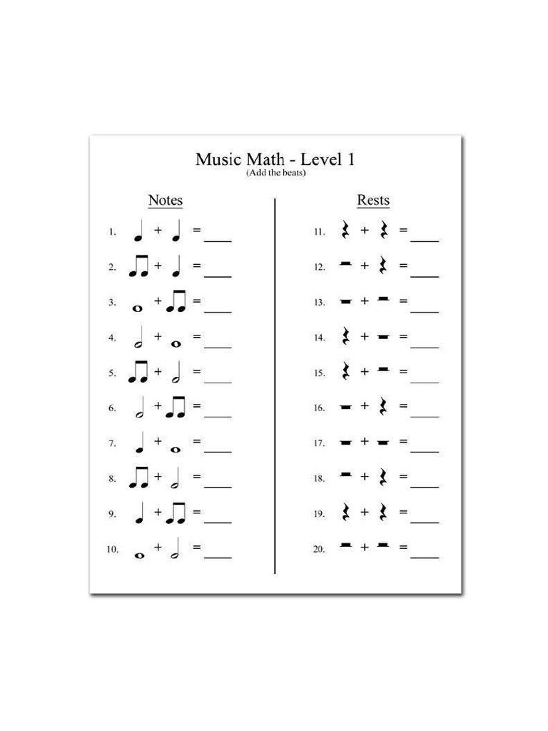 02.music Math Level 1 | PDF