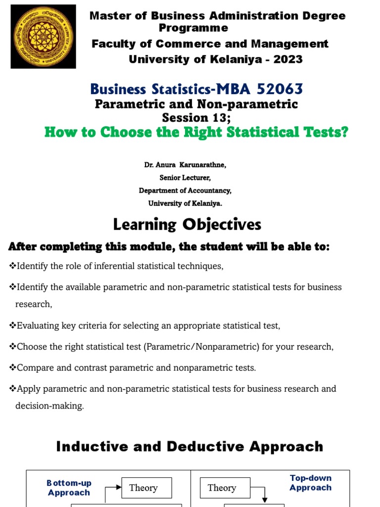 0001-MBA-Business Statistics-Week 12 Choosing Right Statistical Test-10 ...