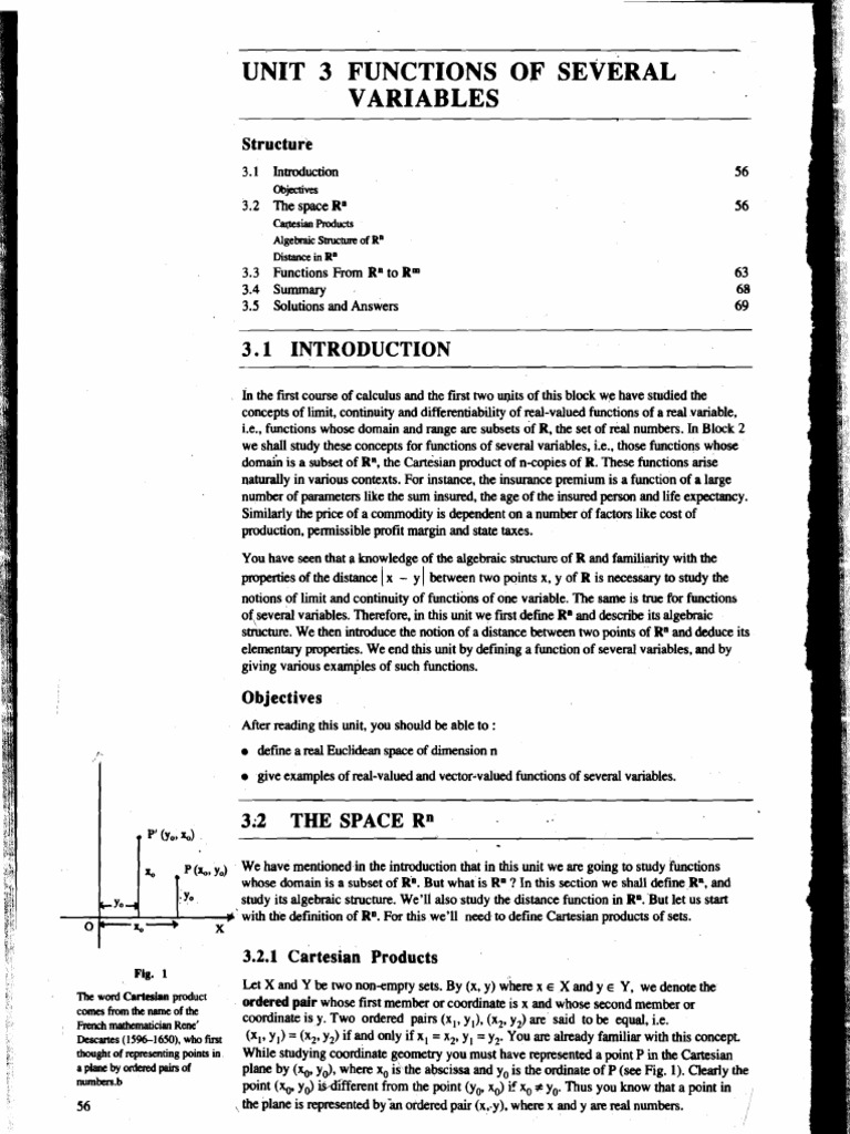 Functions of Several Variables | PDF | Function (Mathematics) | Vector Space