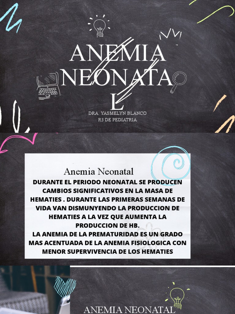 Anemia Neonatal Dra. Blanco Exitos | PDF | Anemia | Glóbulo rojo