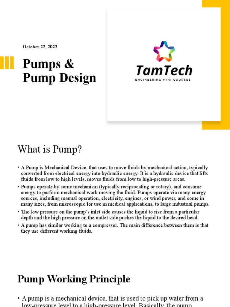 AFM - Pumps & Pump Design - Lesson 4 | Download Free PDF | Pump ...