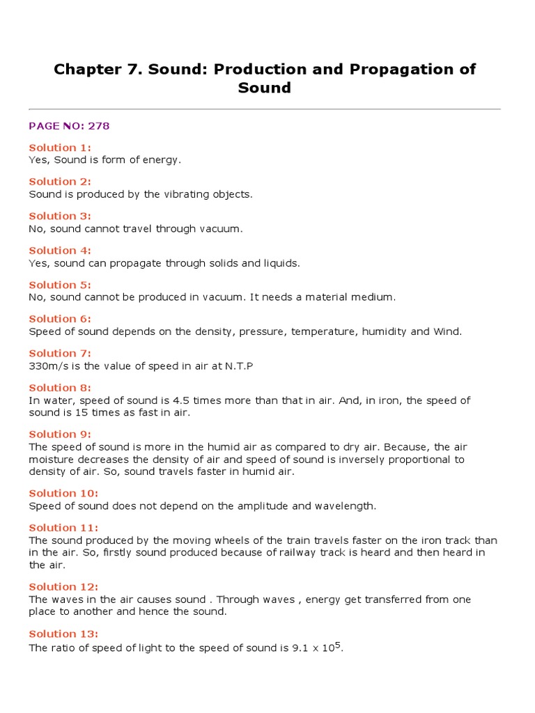 Frank Physics Solutions Class 9 Chapter 7.1 Sound Production and ...