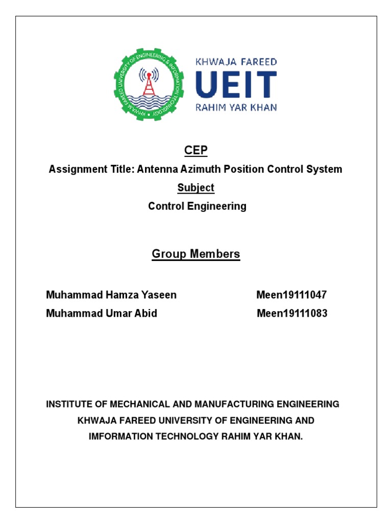CEP Control Engineering Hamza | PDF | Damping | Electrical Engineering