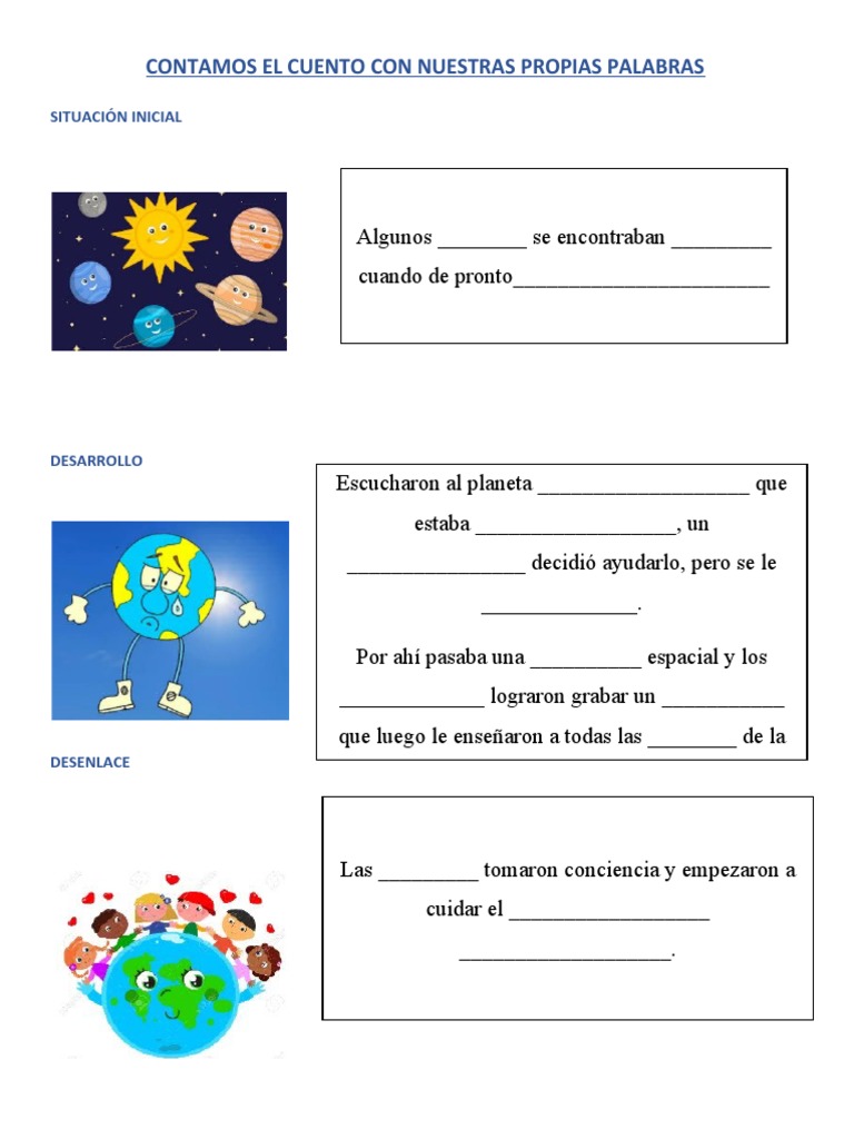 Contamos El Cuento Con Nuestras Propias Palabras | PDF