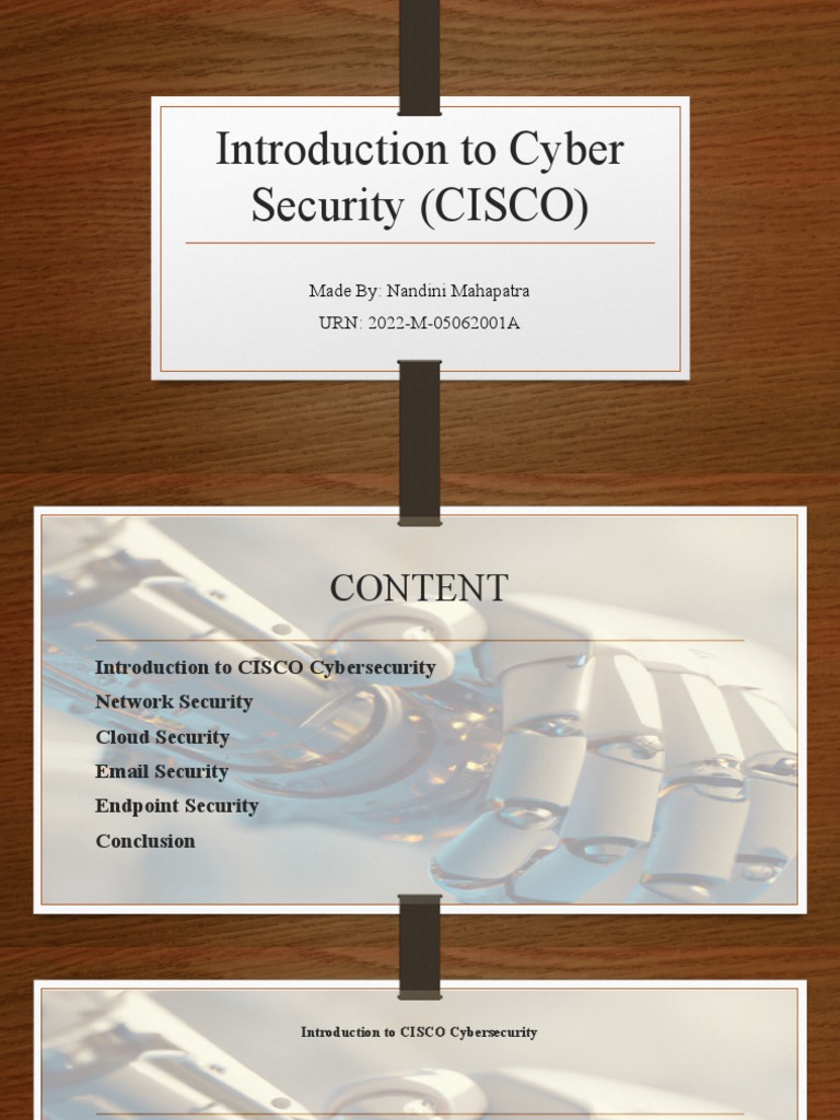 Introduction To Cyber Security (CISCO) PPT SLIDES | Download Free PDF ...