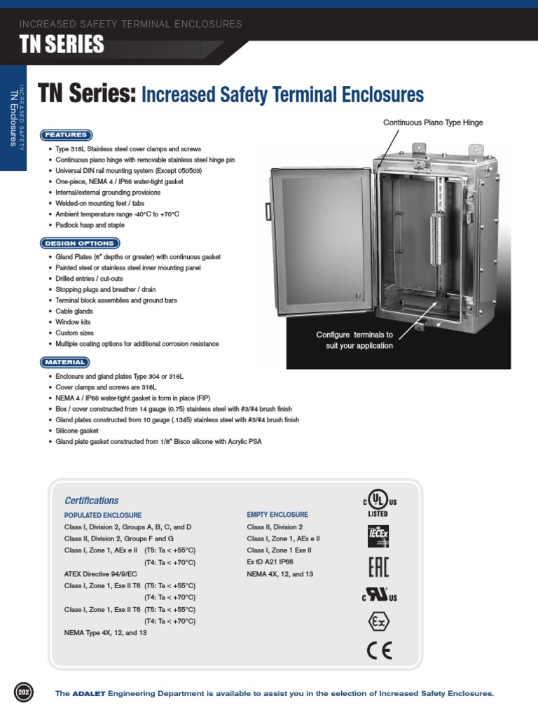 Increased Safety Terminal Enclosures | PDF | Stainless Steel ...