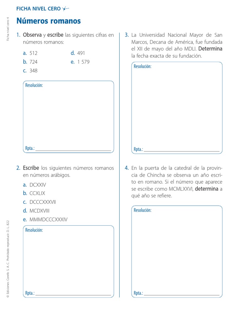 F0 - Los Números Romanos | PDF
