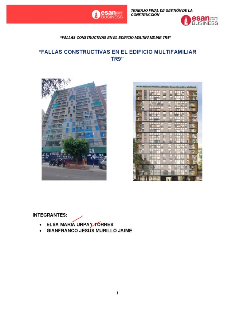 Fallas Constructivas en Edificio Multifamiliar Torre 9 | PDF | Calidad (comercial) | Ladrillo