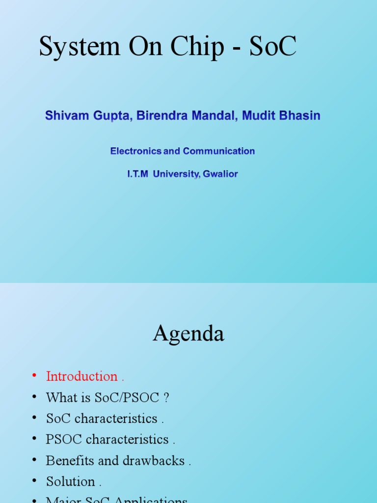 Dokumen - Tips - System On Chip Soc 5584a750d1651 | PDF | System On A Chip | Integrated Circuit