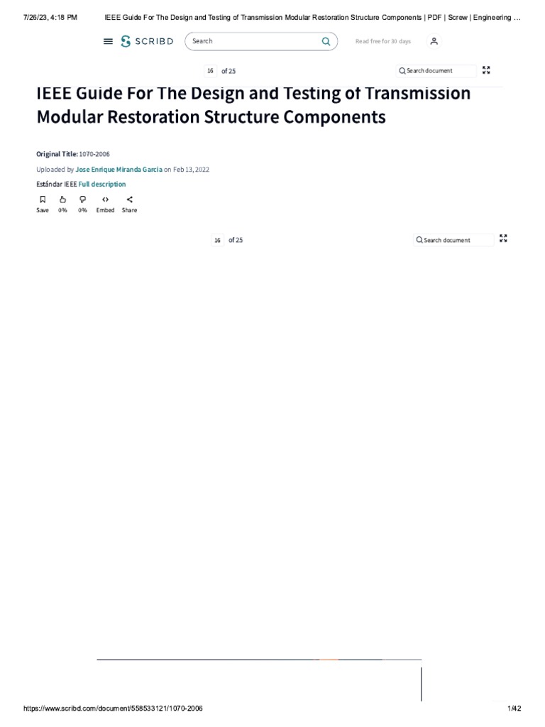 IEEE Guide For The Design and Testing of Transmission Modular ...