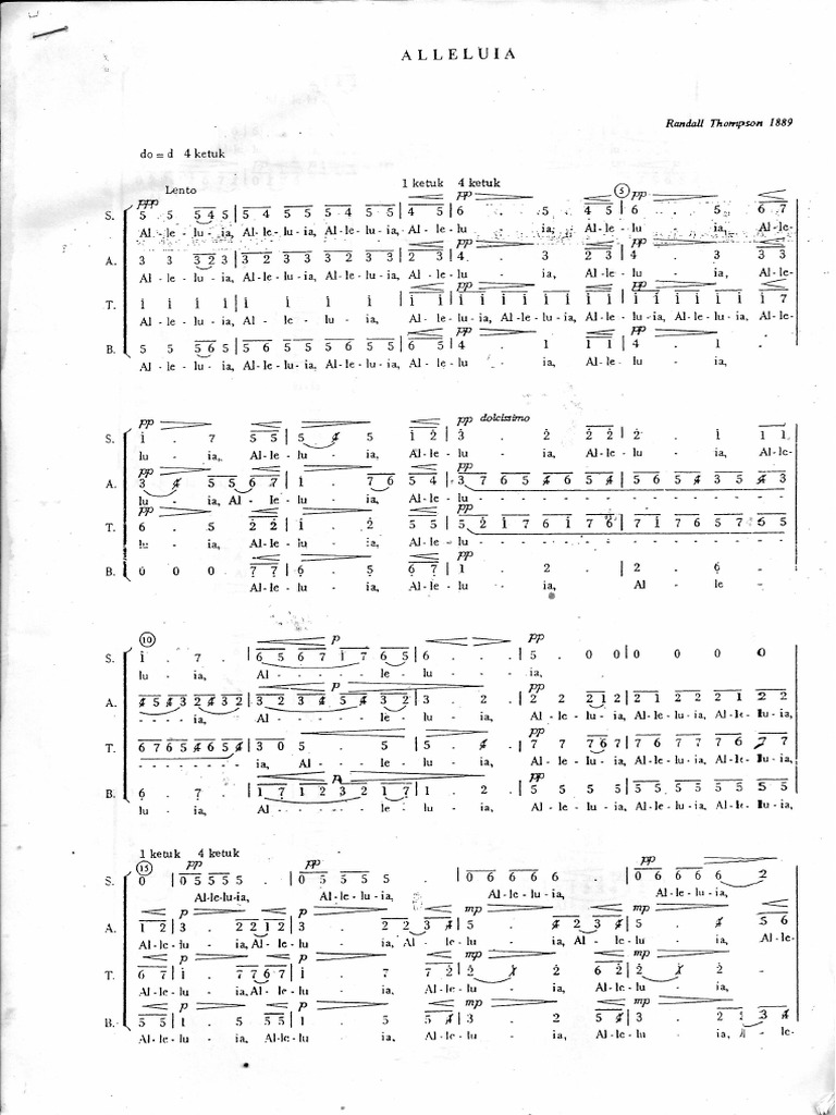 Alleluia - Randall Thompson | PDF
