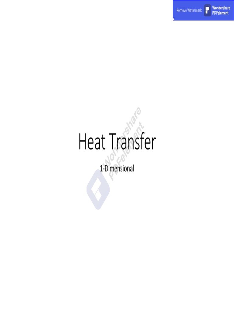 Heat Transfer-1D | PDF | Continuum Mechanics | Chemical Engineering