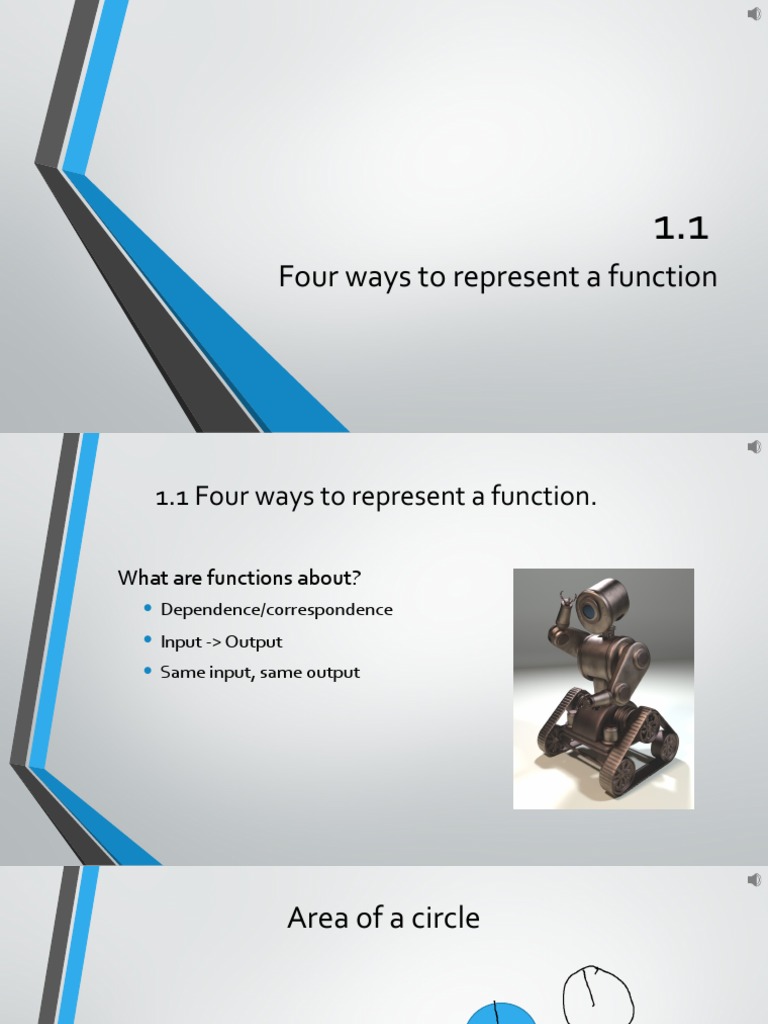 1.1 Four Ways To Represent A Function EM | PDF | Function (Mathematics) | Area