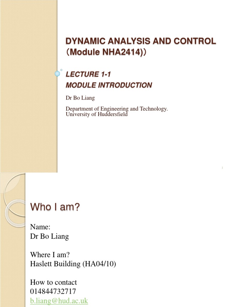 Nha2414 Lecture 1 1 Module Introduction Download Free Pdf Control