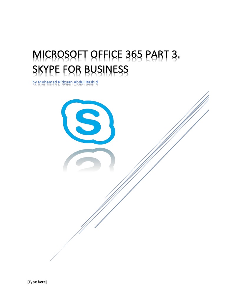 Manual - Microsoft Office 365 Part 3B - Skype For Business | PDF ...