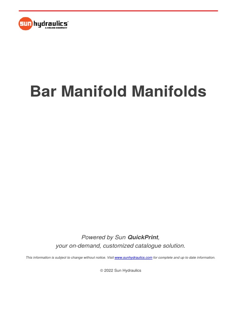 Bar Manifold Manifolds: Powered by Sun Quickprint, Your On-Demand ...