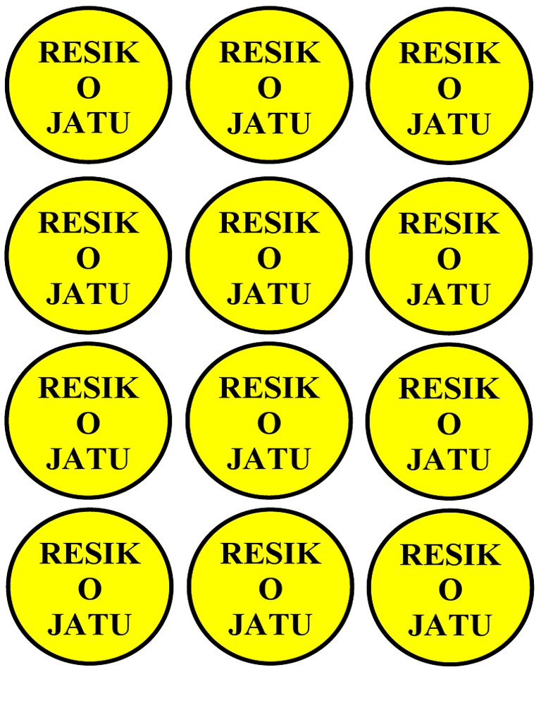 STIKER RESIKO JATUH, DNR, ALERGI | PDF