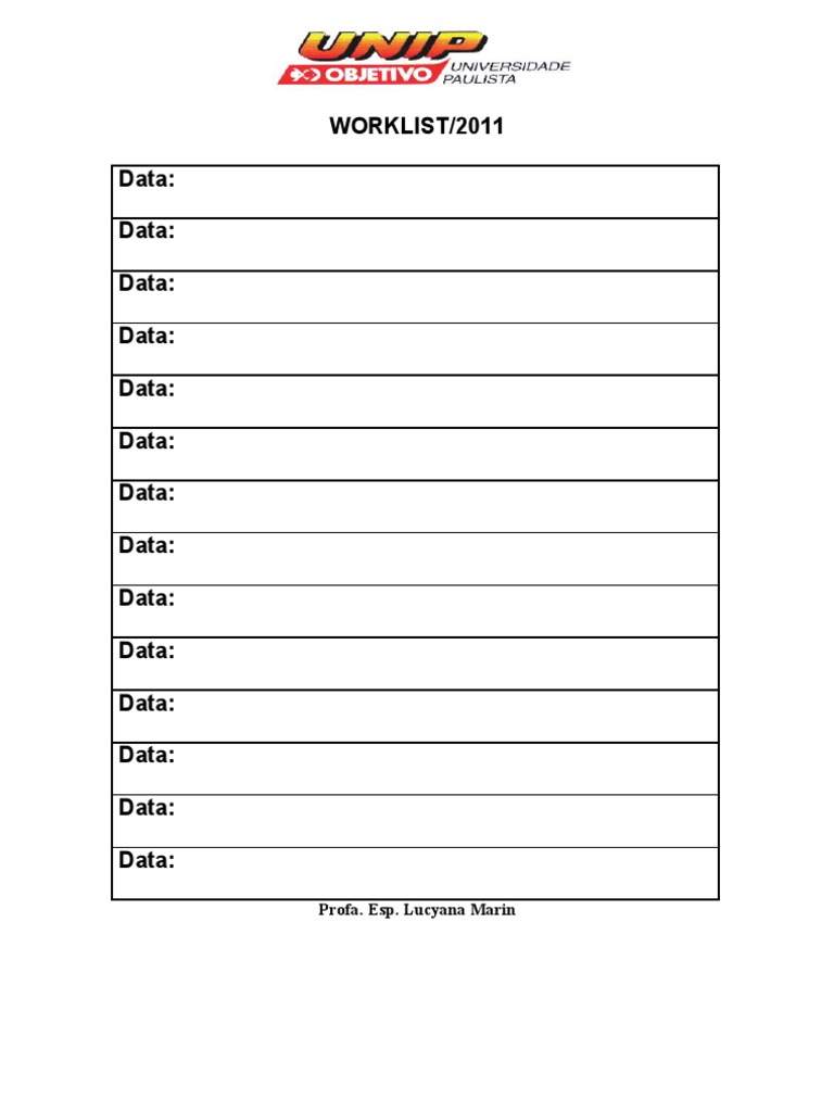 Work List | PDF