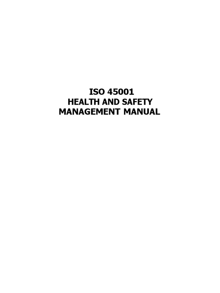 Health and Safety Management Manual With Procedures Example | PDF | Risk | Occupational Safety ...