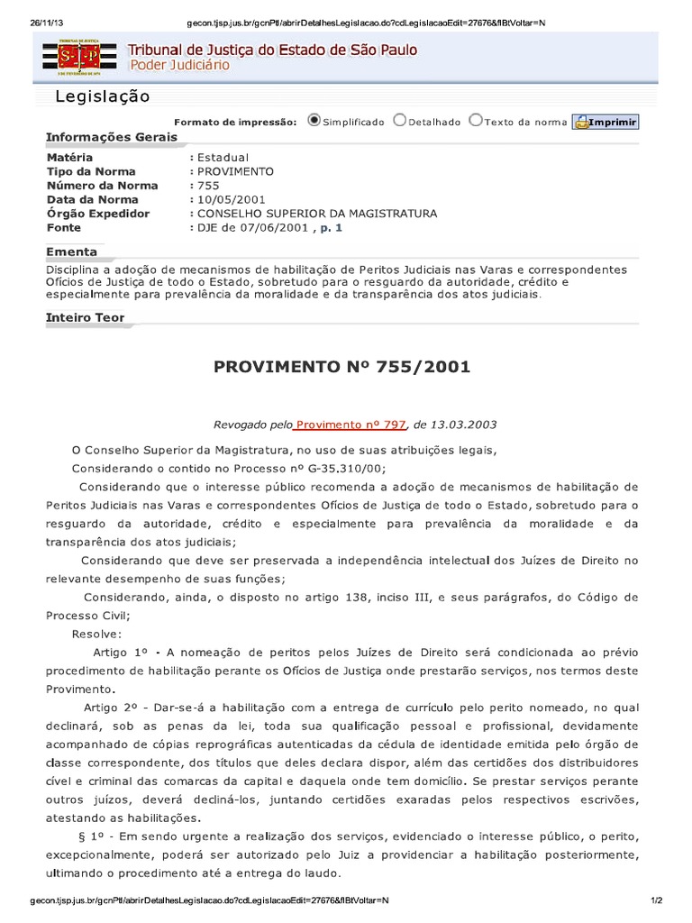 Provimento 755 | PDF