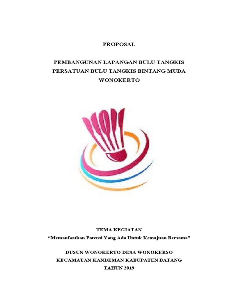 Proposal Lapangan Badminton | PDF