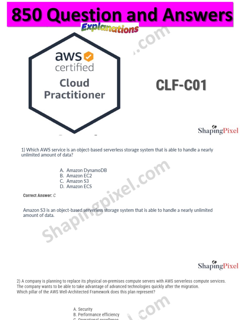 CLF C01-New PDF | PDF | Amazon Web Services | Cloud Computing