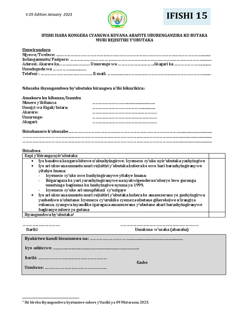 Land Use Application Form 2024 | PDF
