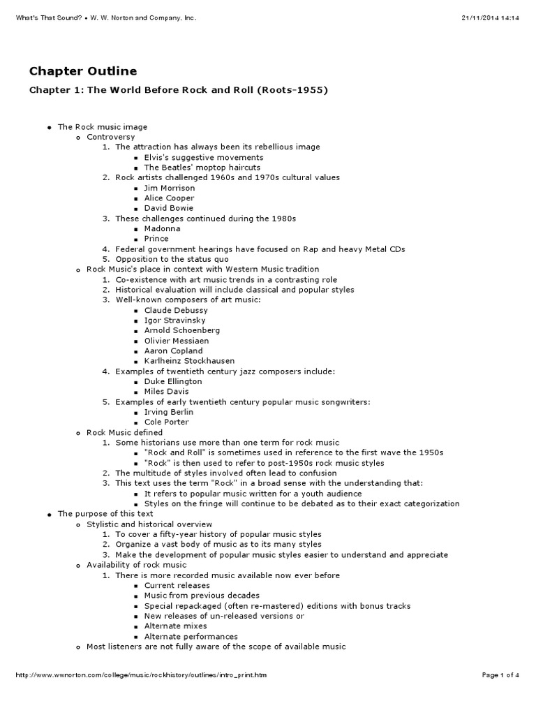 Rock Music: A Historical Overview | PDF | Rock Music | Song Structure