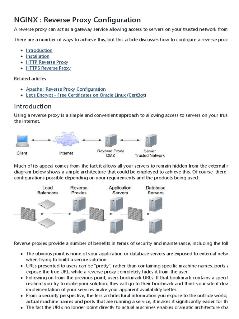 ORACLE-BASE - NGINX - Reverse Proxy Configuration | PDF | Business
