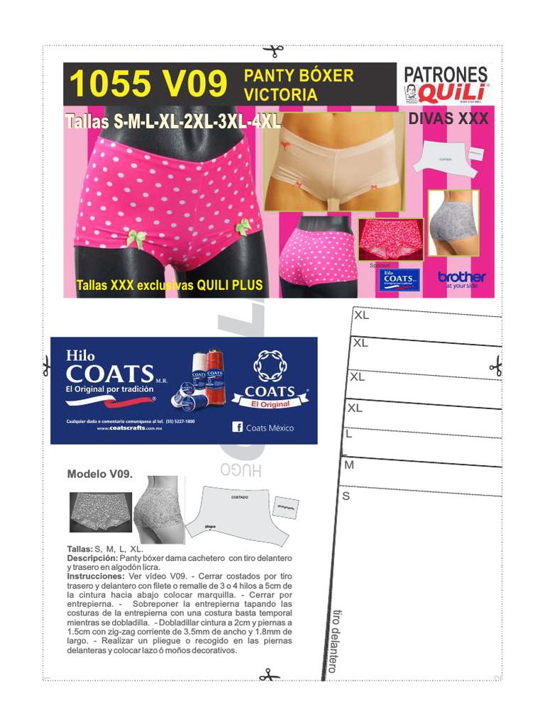1055-V09panty Boxer Vic. | PDF | Textiles | Ropa