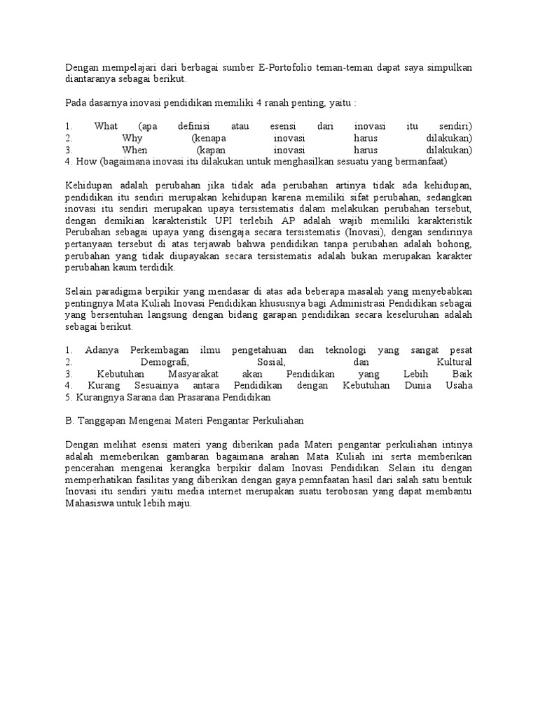 Inovasi Pendidikan | PDF