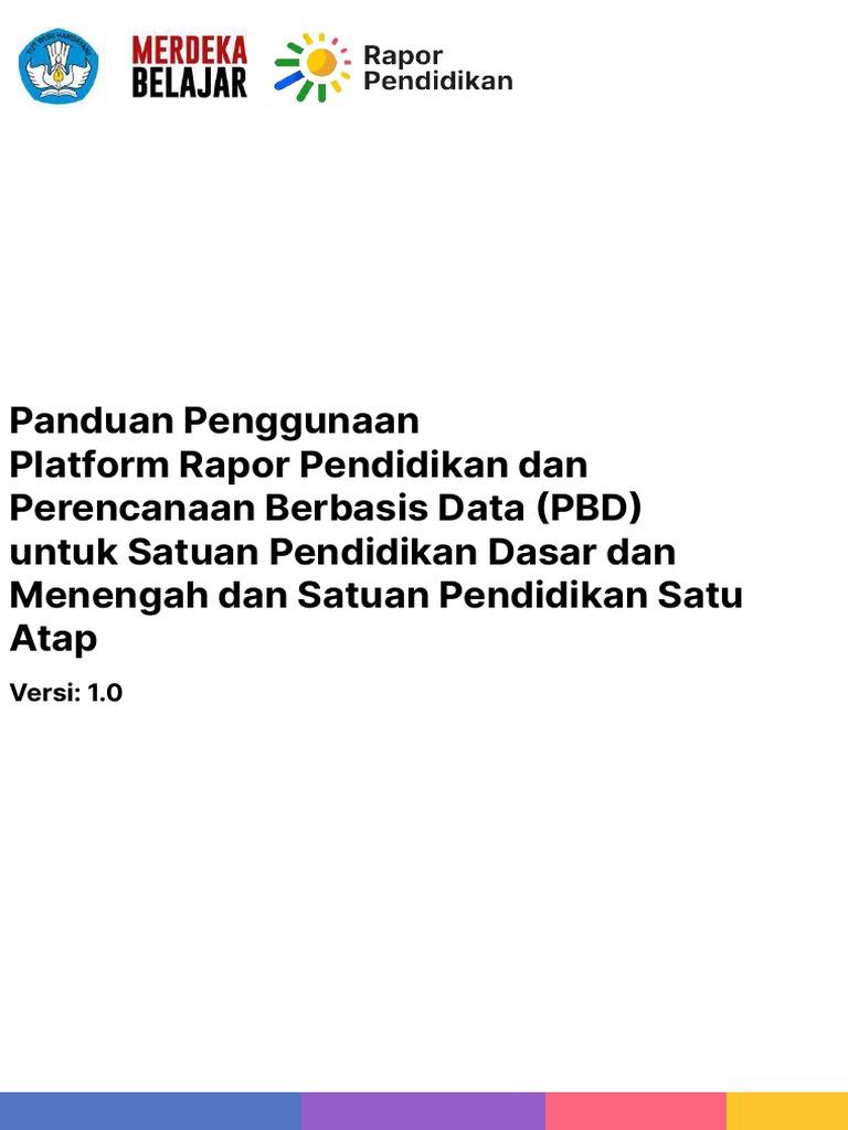 Panduan Rapor Pendidikan Dasmen | PDF