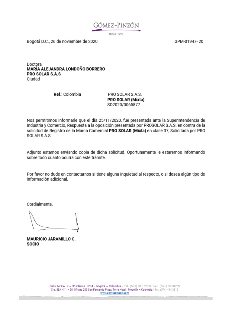 Contestación Oposición Marca PRO SOLAR | PDF | Energía solar | Marca