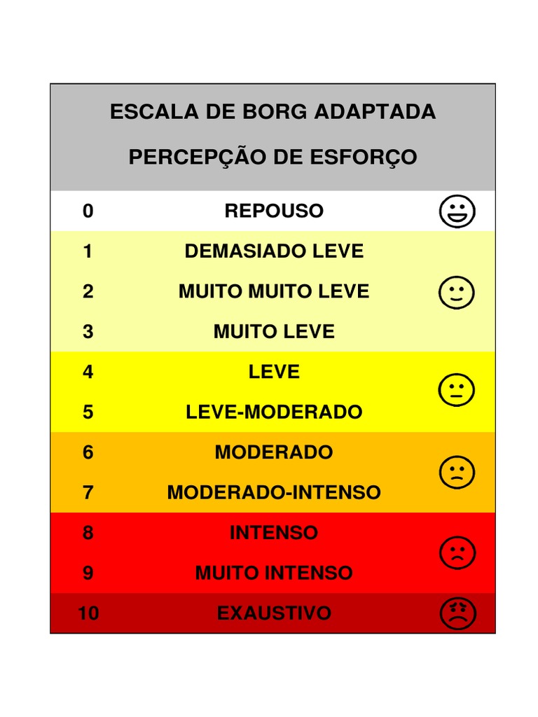 Escala de Borg Adaptada para Esforço | PDF