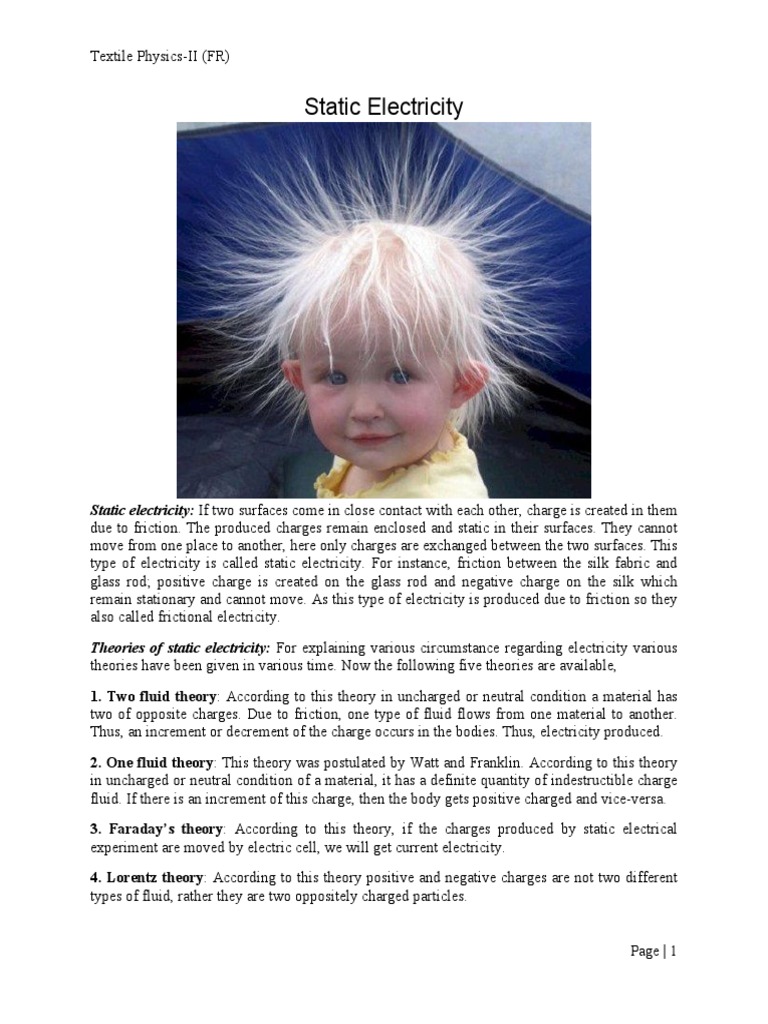 Static Electricity | PDF | Electric Charge | Electricity