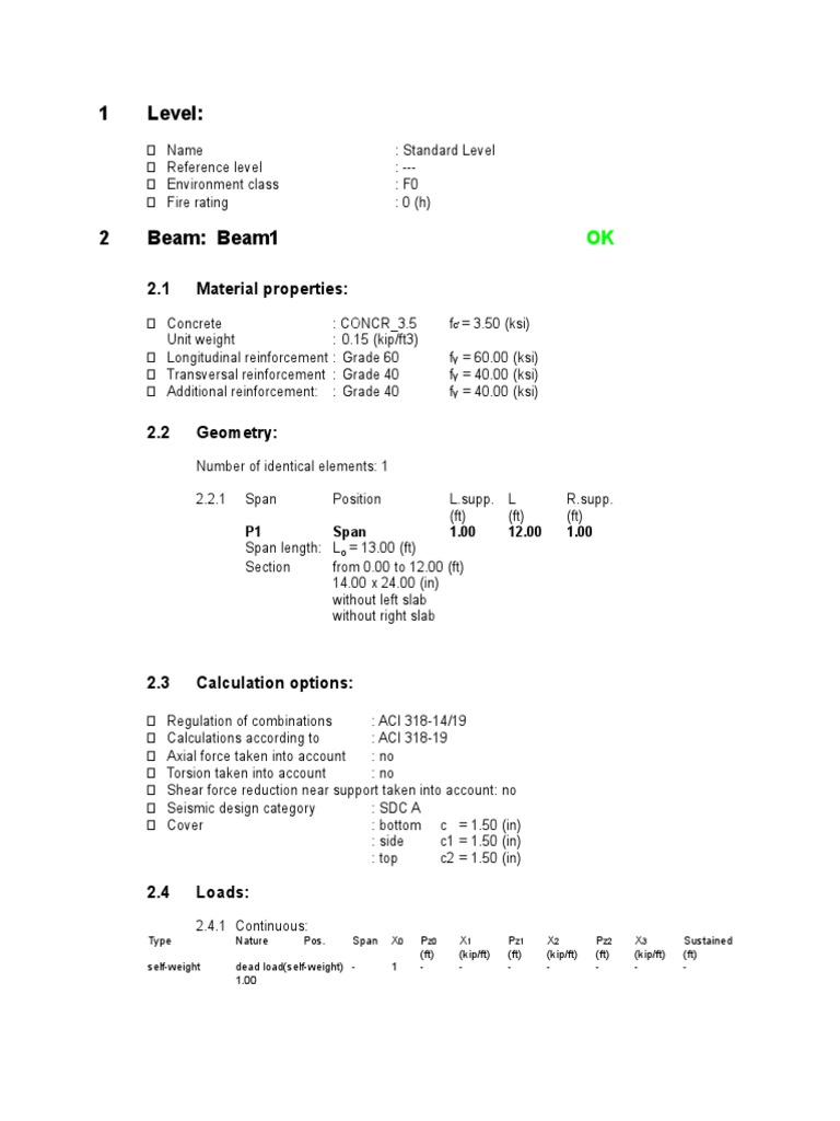 Beam 1 | PDF | Continuum Mechanics | Applied And Interdisciplinary Physics