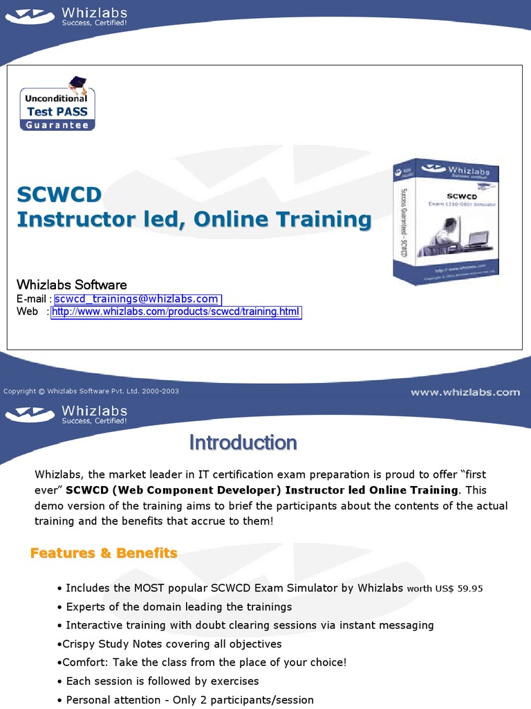 Whiz Labs | Download Free PDF | Java Server Pages | Java Servlet