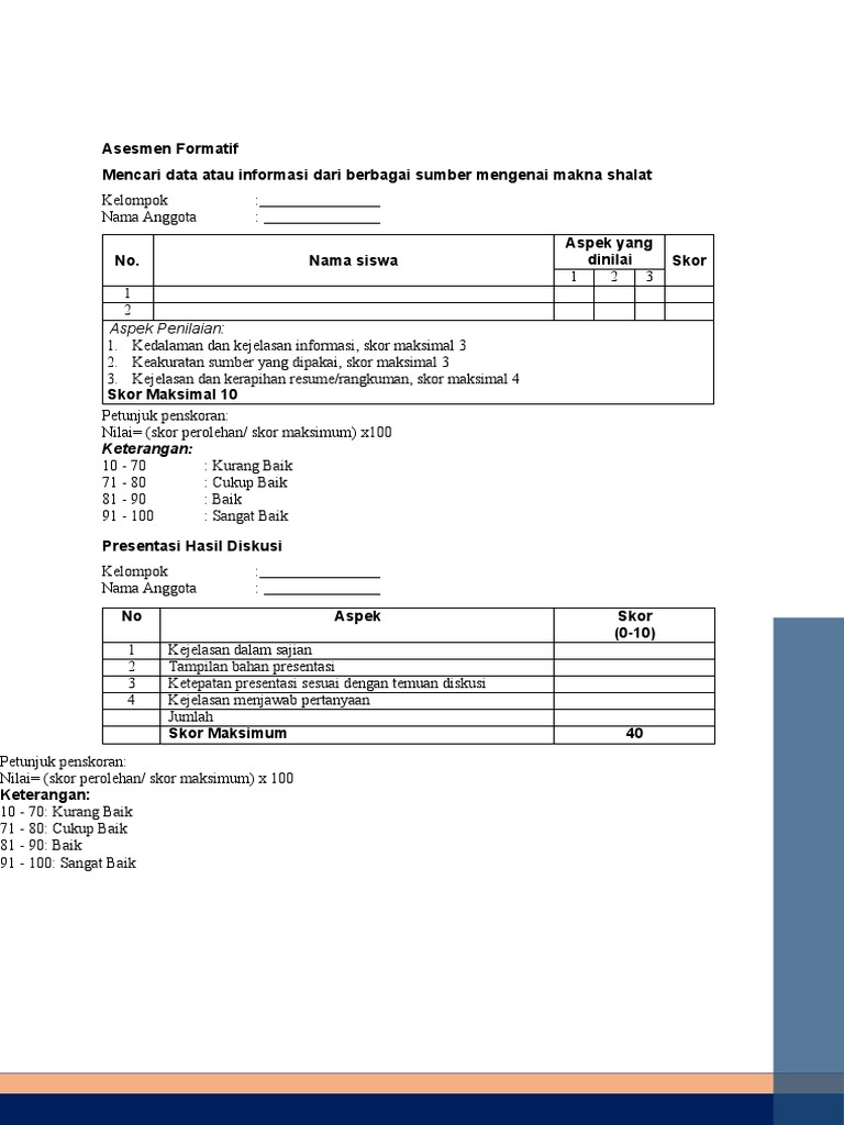 Asesmen Formatif | PDF