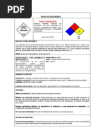 Hoja de Seguridad: Trapos Contaminados | PDF | Contaminación | Agua