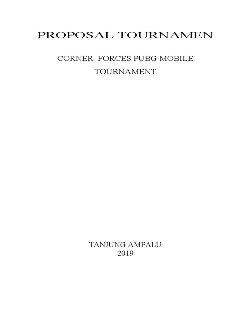 Turnamen PUBG Mobile Tanjung Ampalu | PDF | Olahraga & Rekreasi