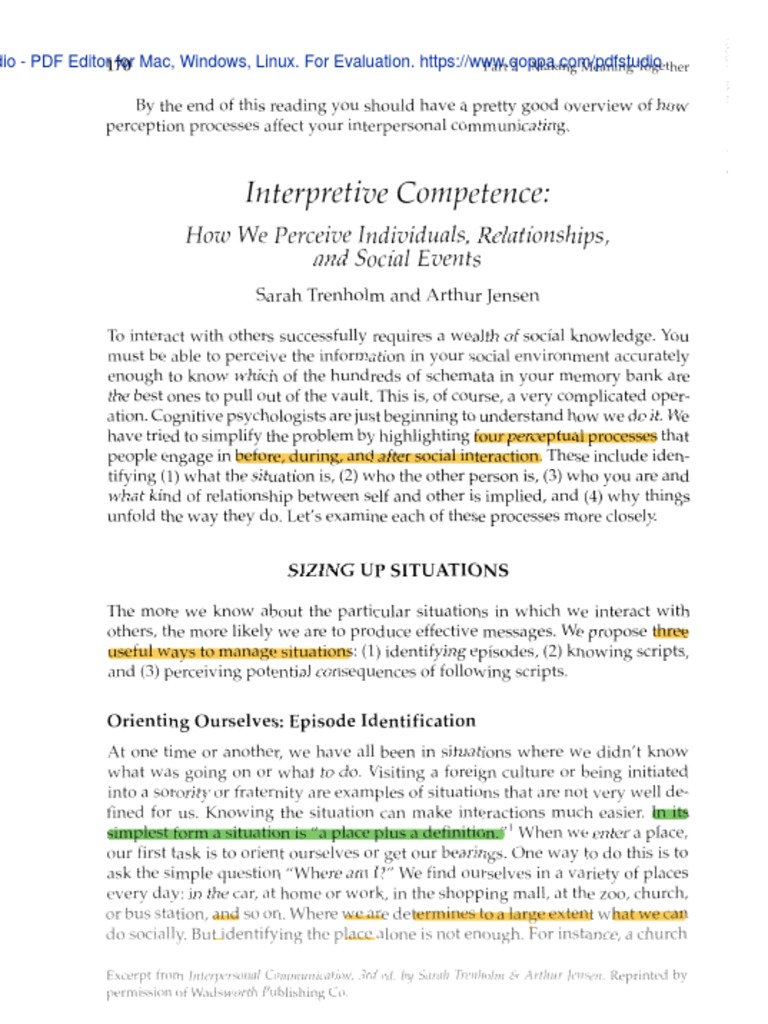 Interpretive Competence OCR | Download Free PDF | Psychological ...