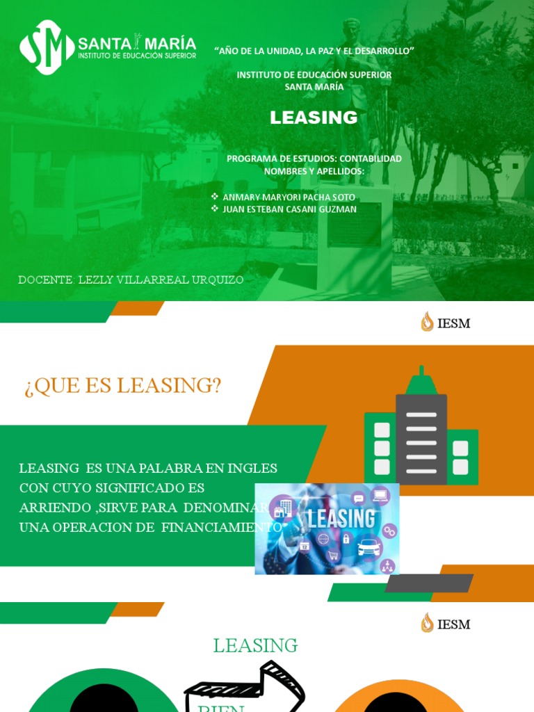 Presentaciòn Leasing | PDF | Derecho empresarial | Ley de Propiedad